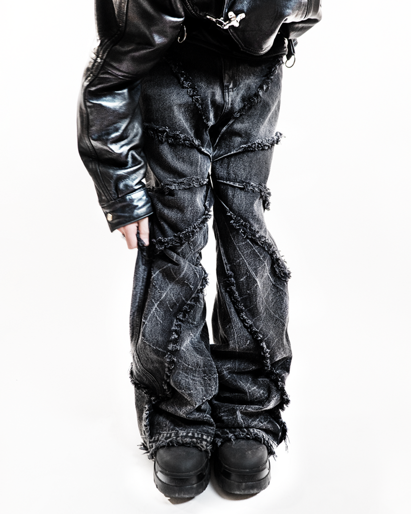 FLARE WEBBED DENIM BLACK – CYVIST